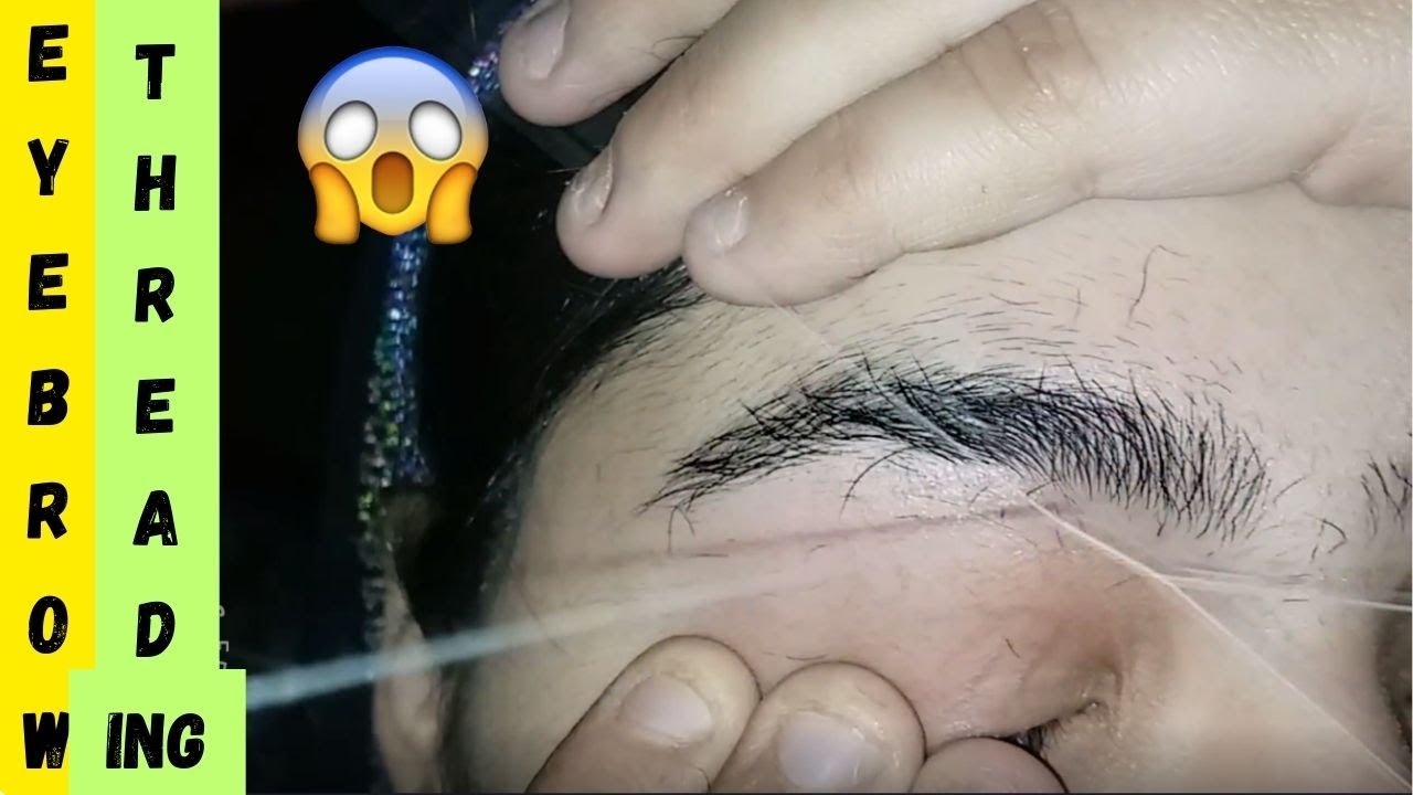 *THICKEST EYEBROWS THREADING* TEENAGER EYEBROW THREADING STEP BY STEP ...