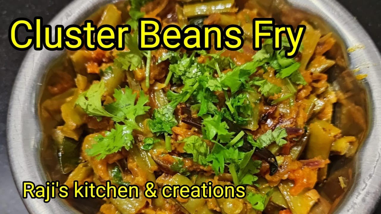Cluster Beans Fry Recipe/Cluster Beans groundnut powder fry - YouTube