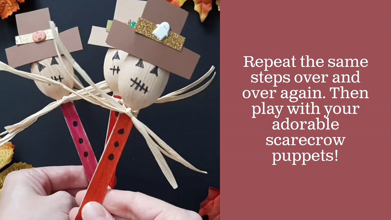 Wooden Spoon Scarecrow – Kid Craft Idea For Fall - YouTube