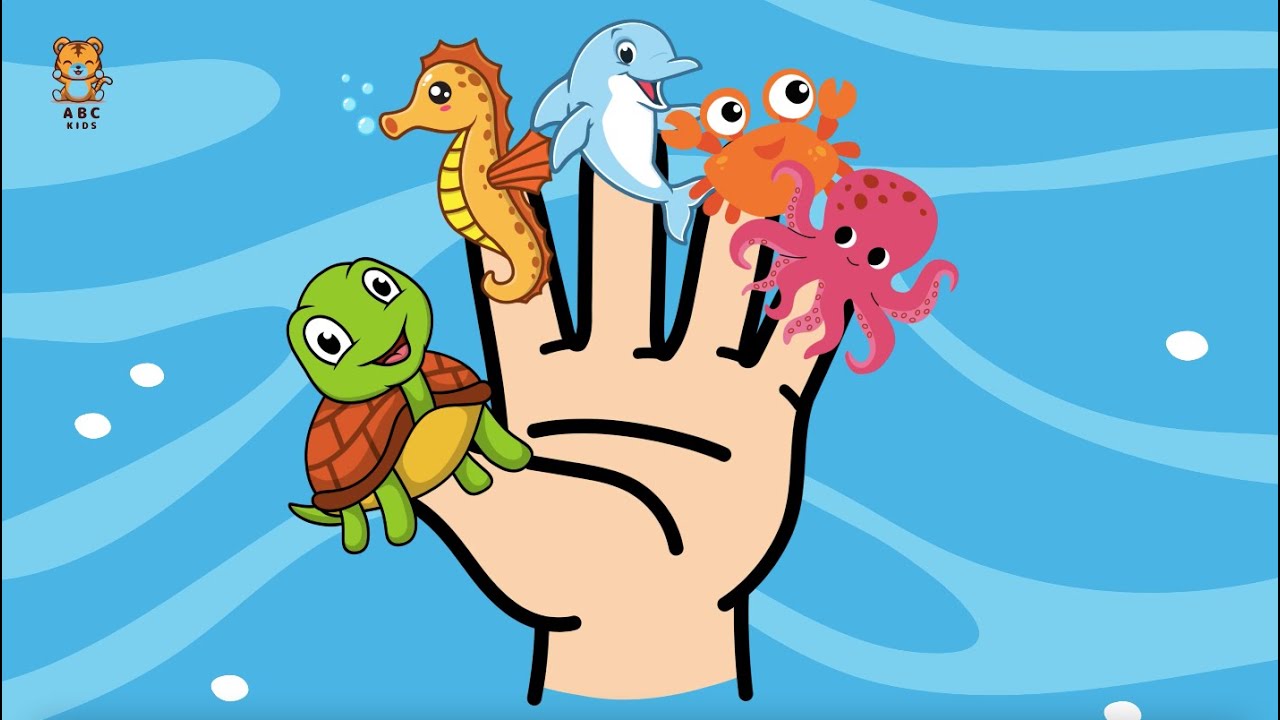 Sea Animals Finger Family Kids Song | Sea Turtle, Hippocampus, Dolphin ...