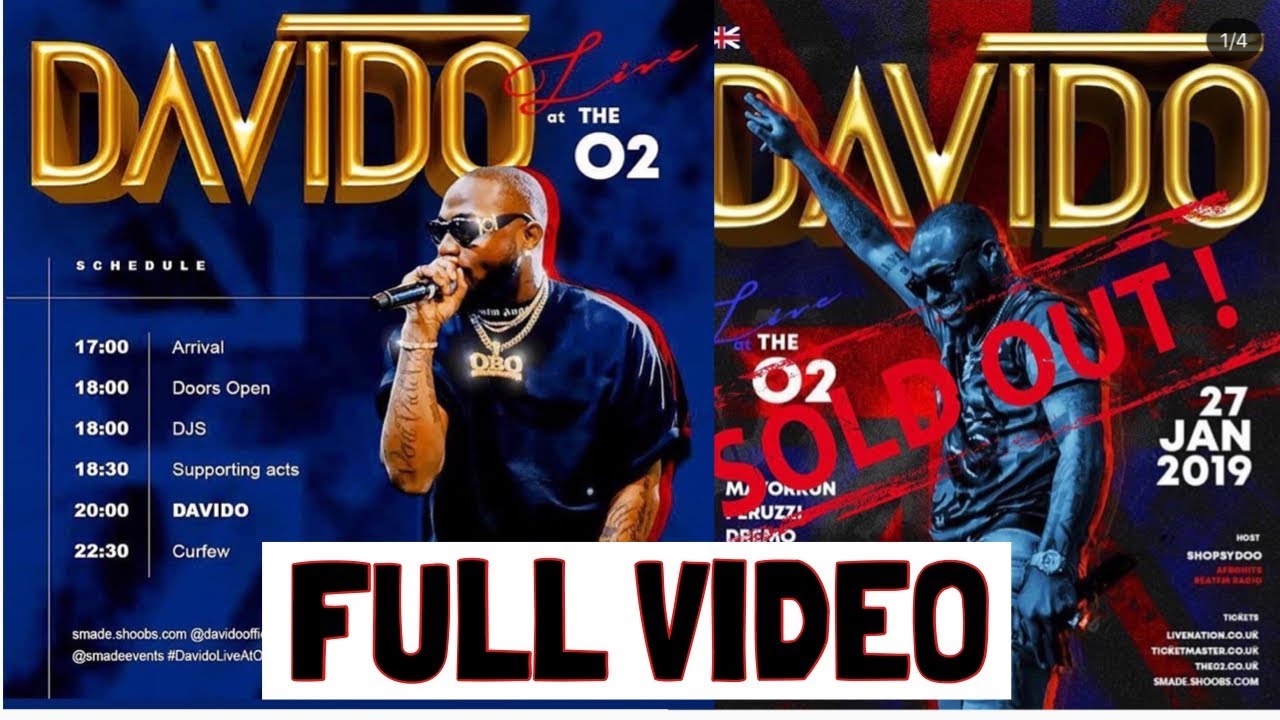 DAVIDO o2 SOLD OUT concert | FULL VIDEO - YouTube