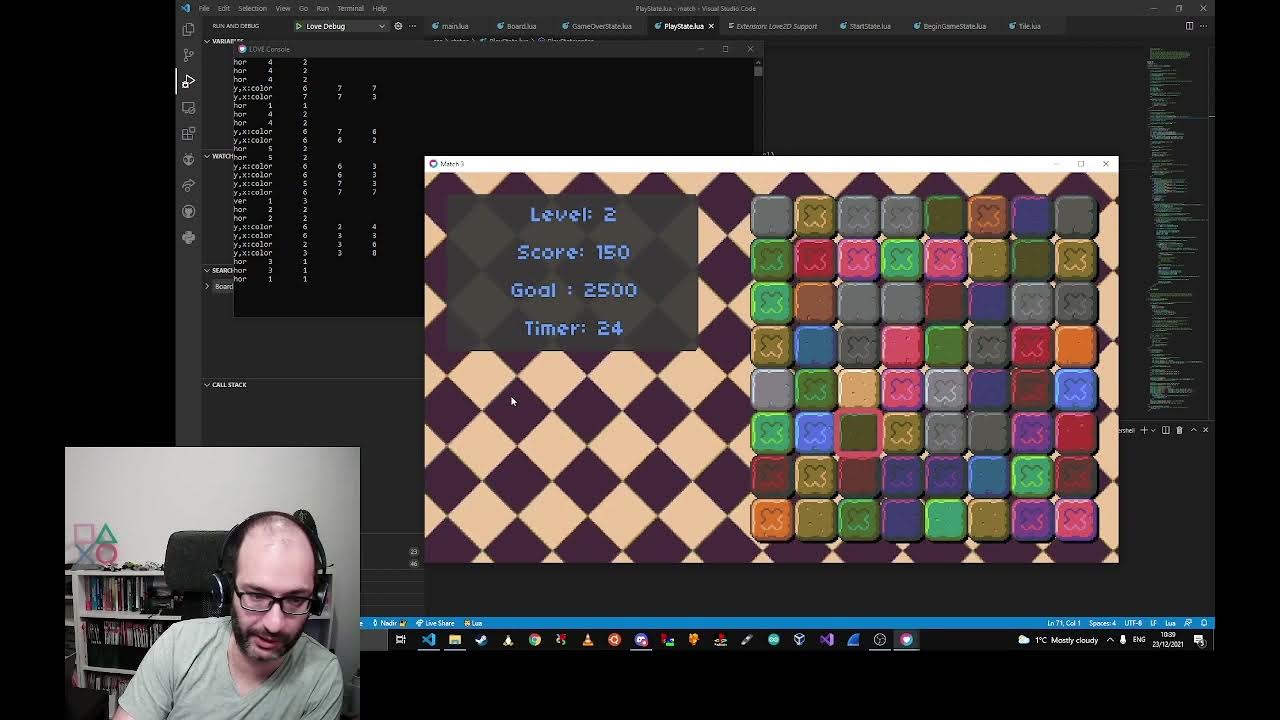 CS50 Game Dev Project Match 3 - YouTube