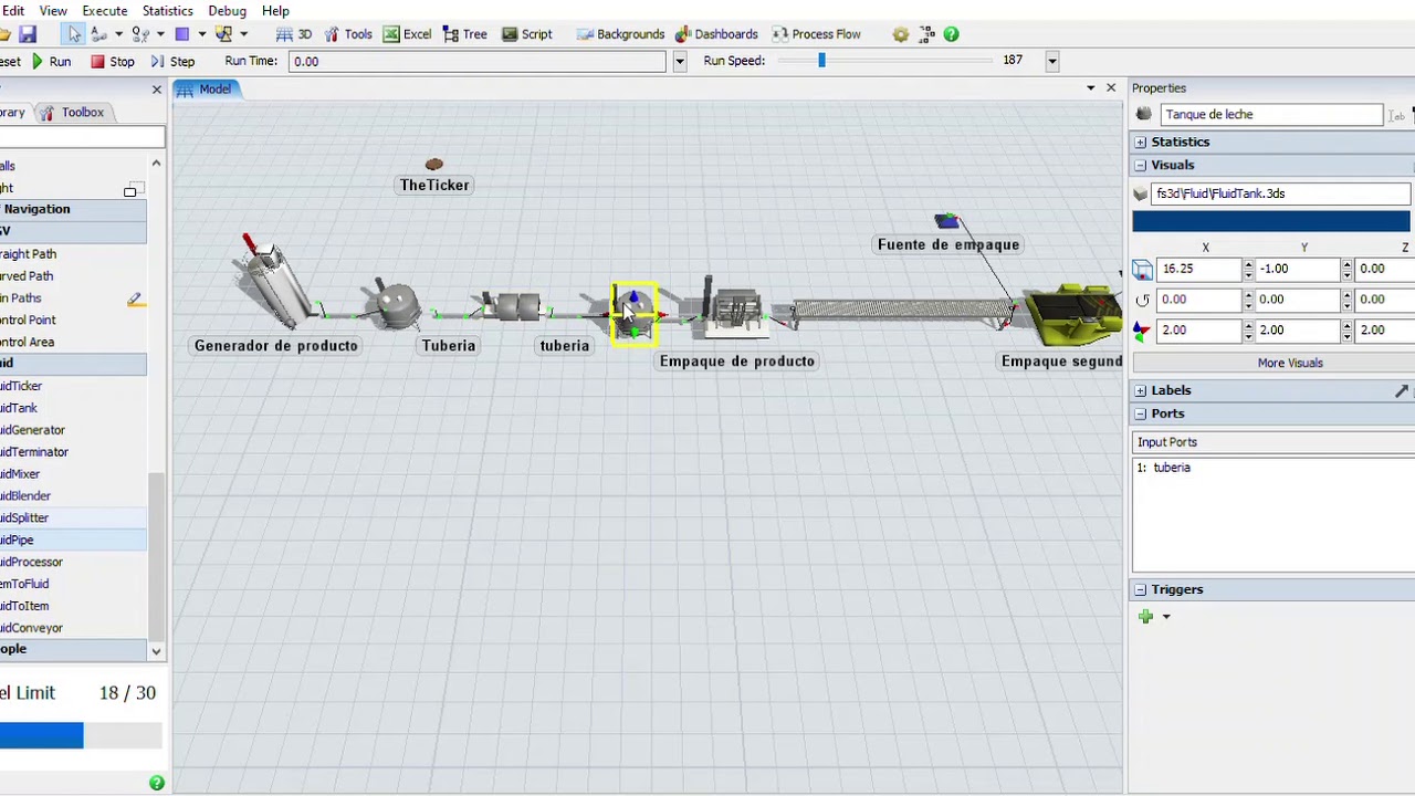 Fluidos en Flexsim - YouTube