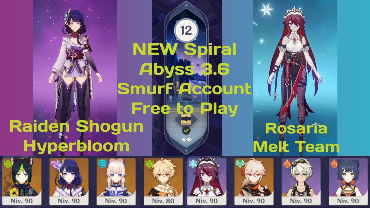 C1 Raiden Shogun Hyperbloom | C6 Rosaria Melt Team | Genshin Impact 3.6 ...