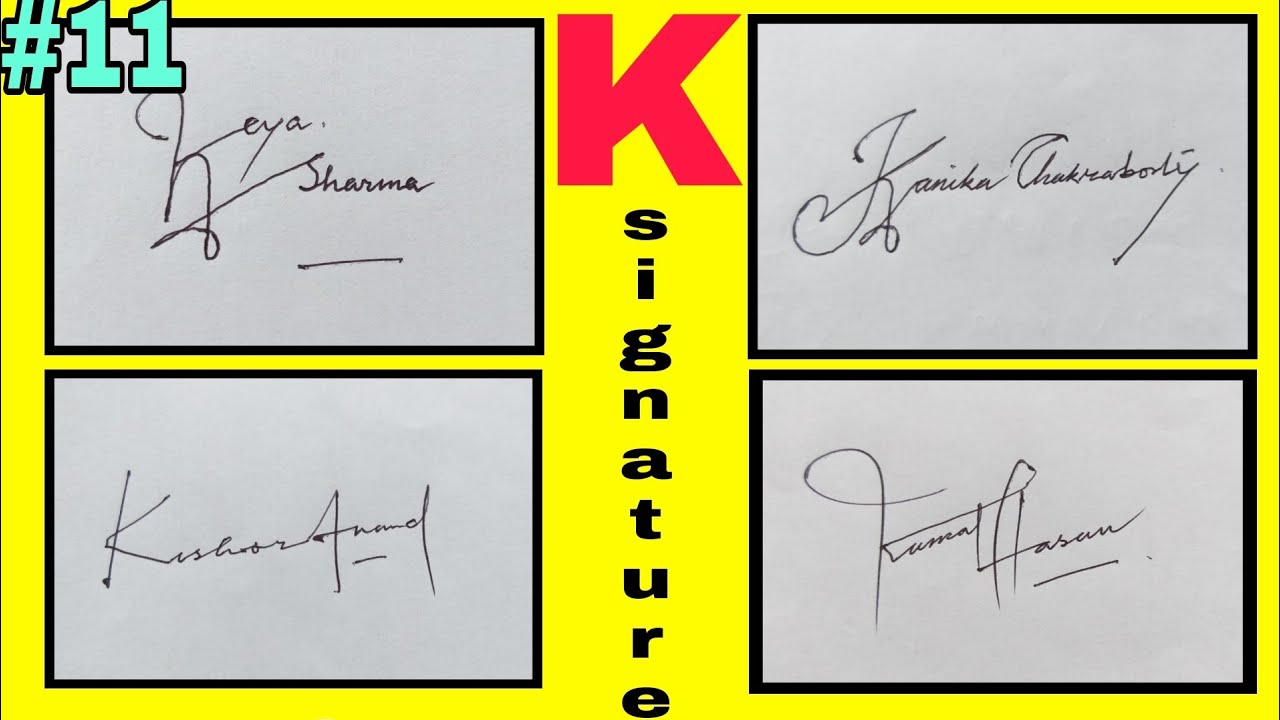 Beautiful Signature | Signature of alphabet K 🤩 || Anup calligraphy ...