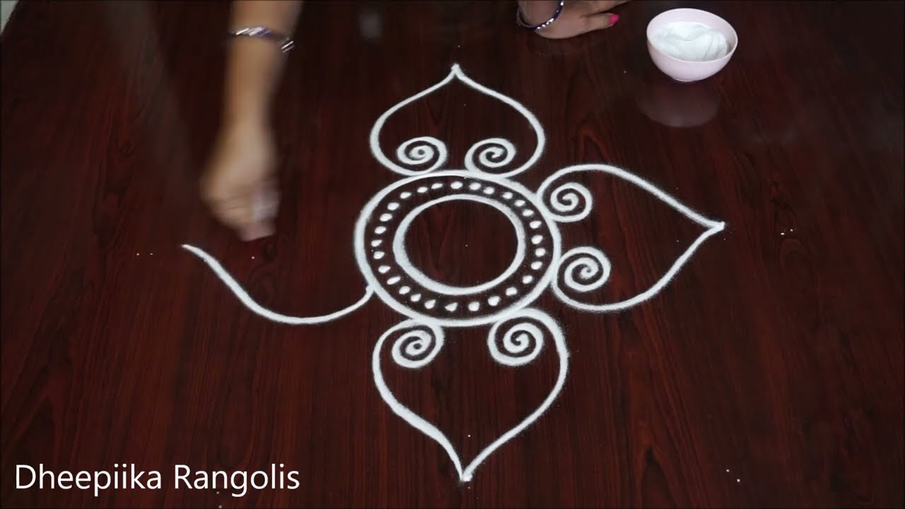Very easy small daily muggulu design for beginners 🌸creative easy ...