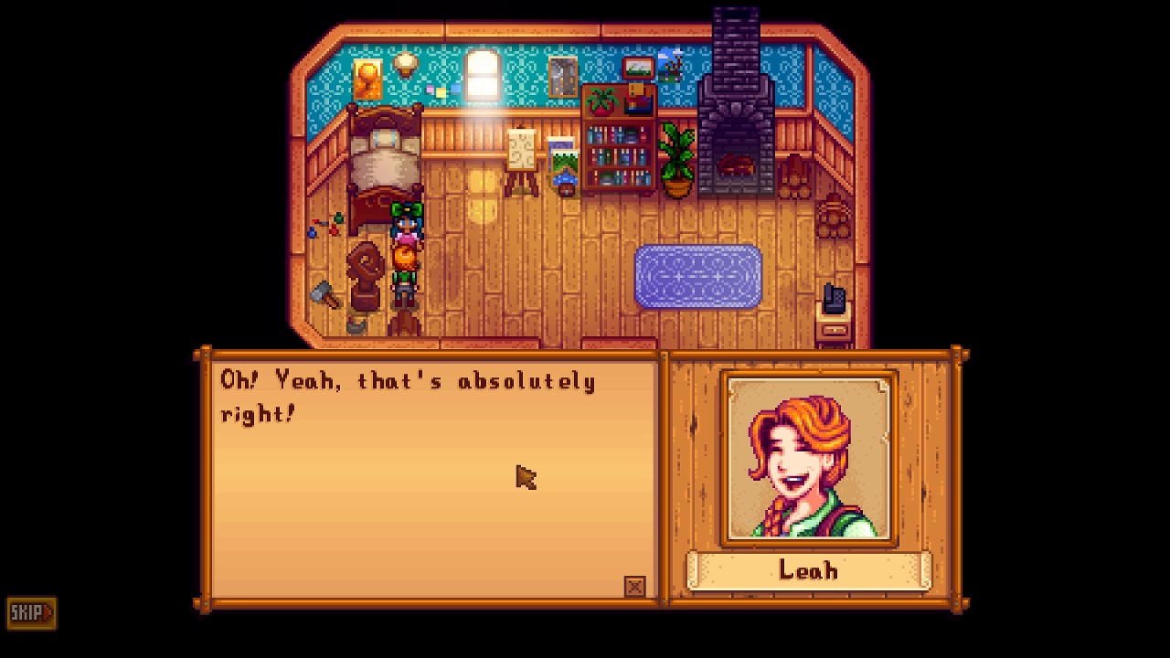Stardew Valley Leah 2 Hearts Event - YouTube