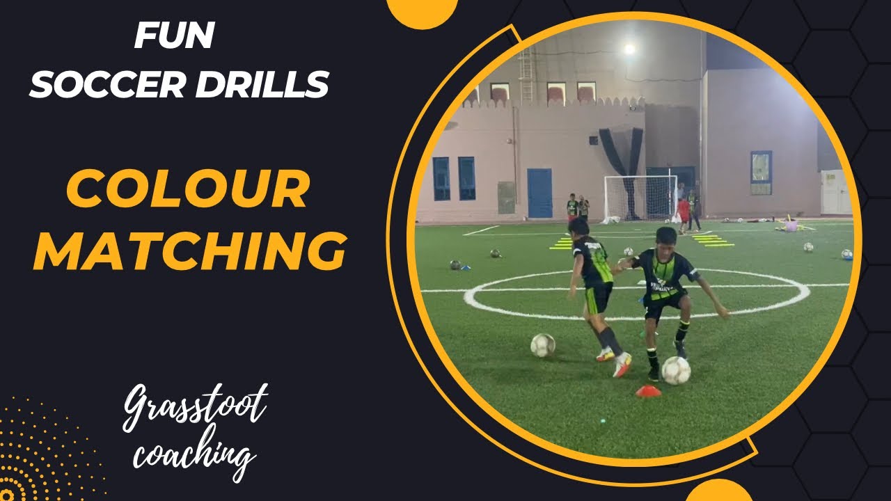 SOCCER COLOUR MATCHING || Dribbling || Ball control || Passing || Motor ...