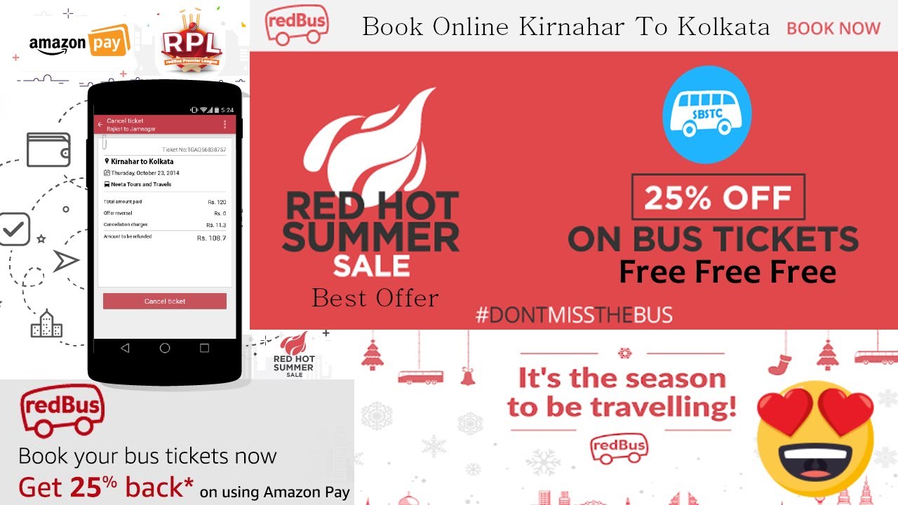 Free Offer book Bus Tickets | How to book Bus Tickets online in India ...