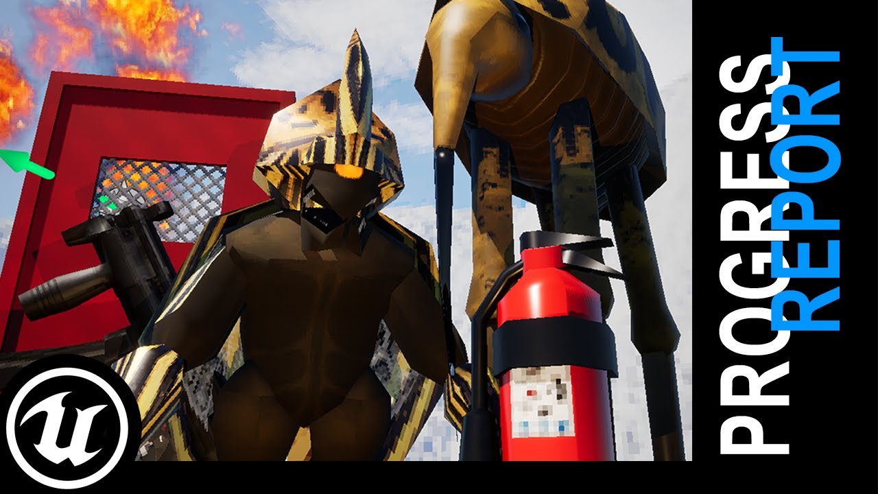 Aliens, doors and fire extinguishers | Game Dev Progress Report - YouTube