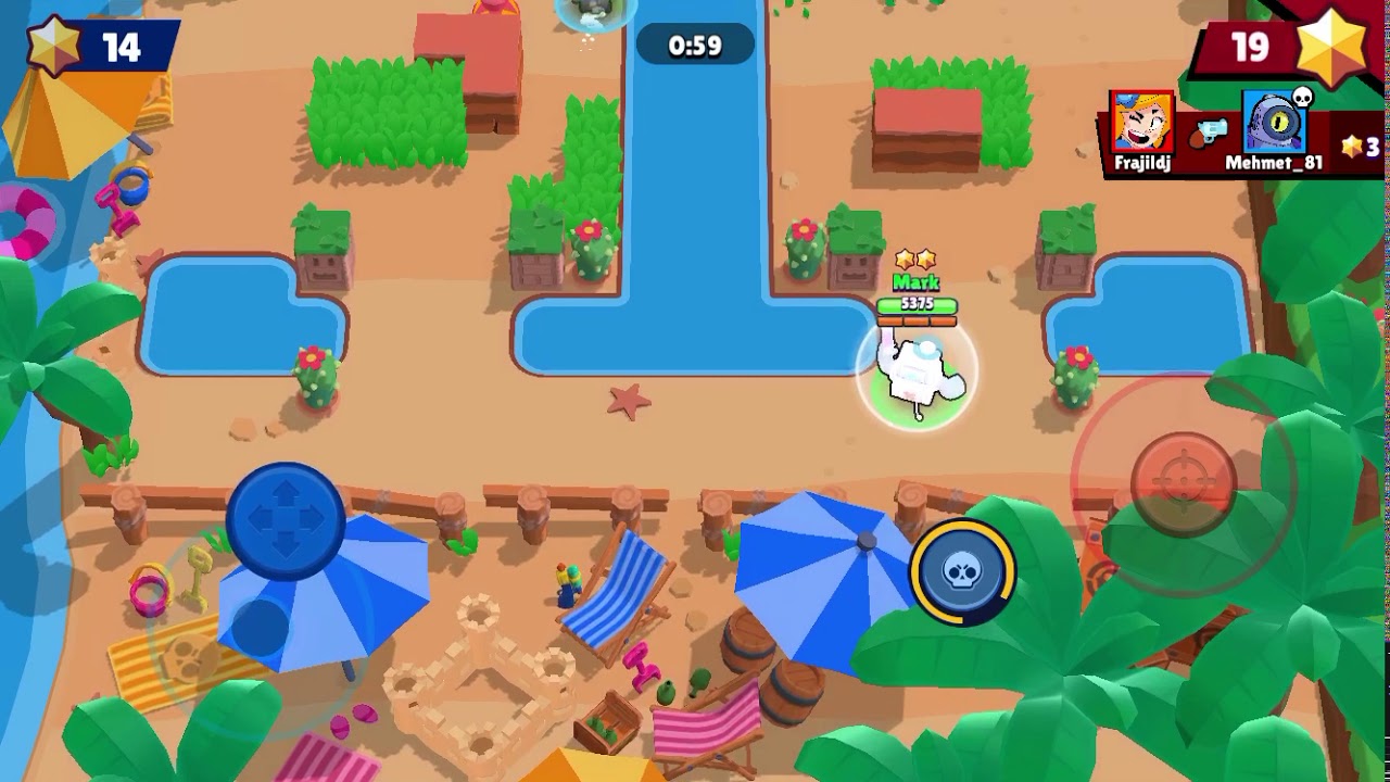 Playing a crazy game of brawl stars - YouTube