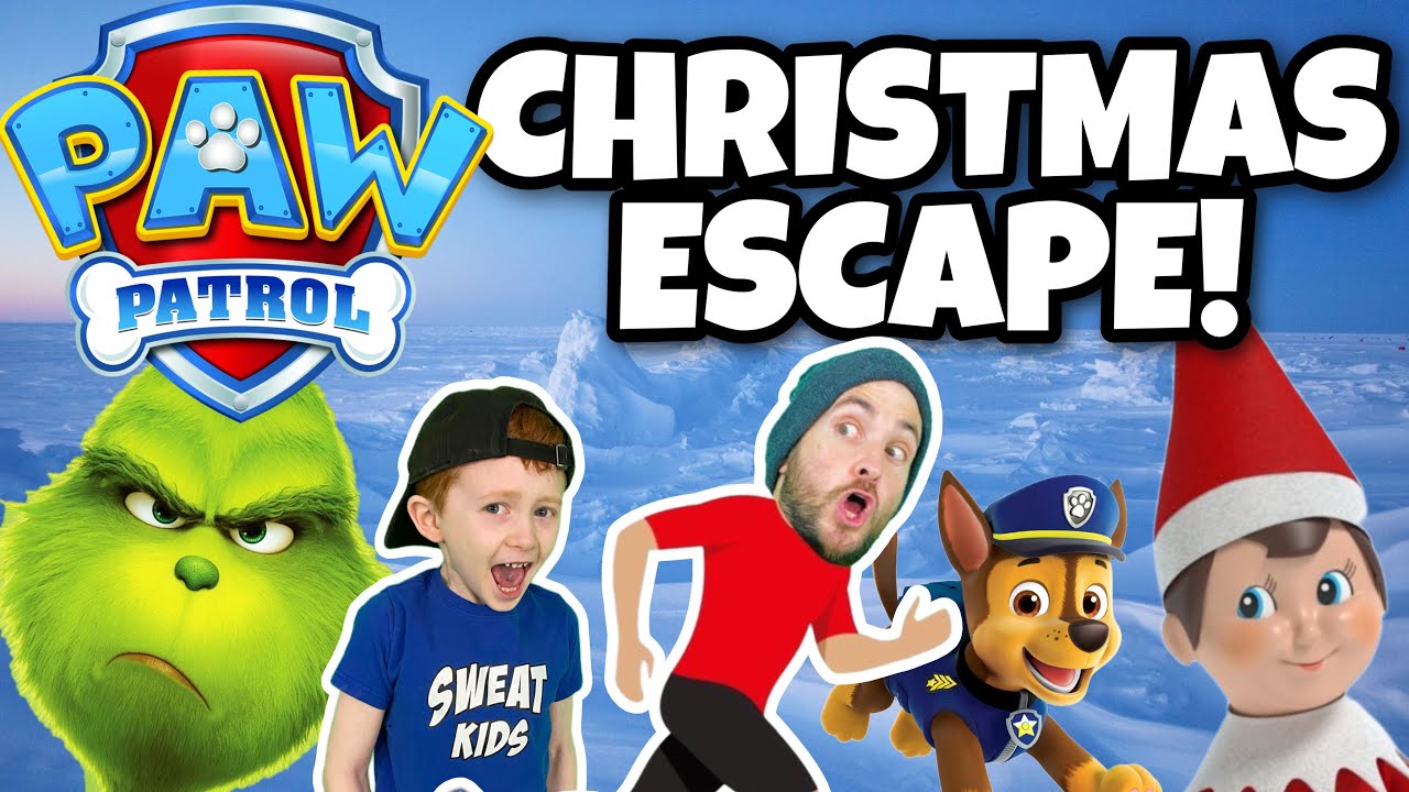 Kids Workout! PAW PATROL CHRISTMAS ESCAPE! (Video Game Exercise for ...