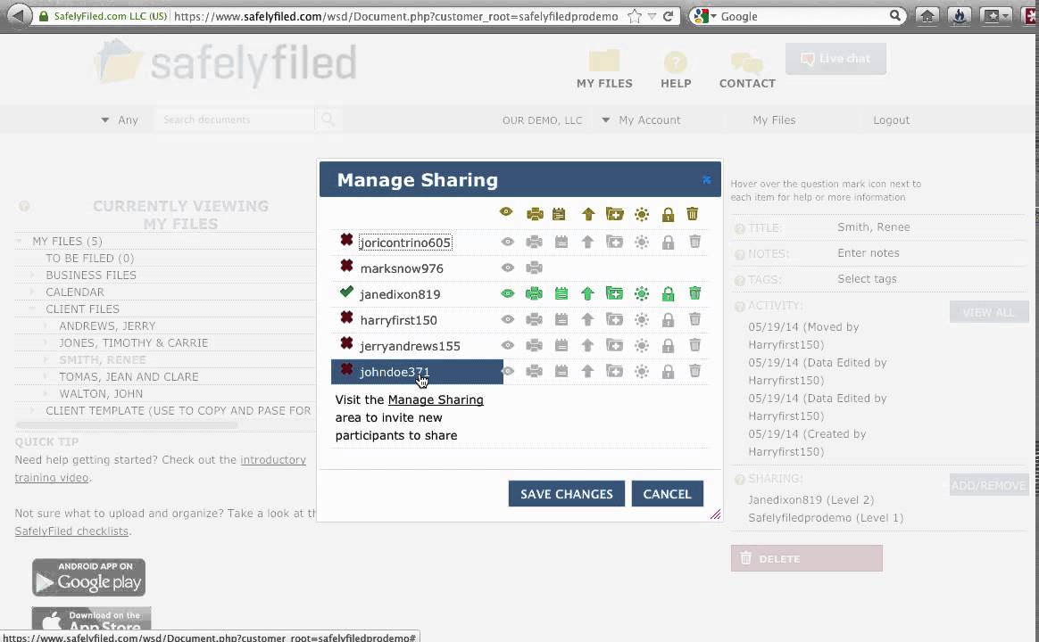 Sharing Files With Clients In SafelyFiled Pro - YouTube