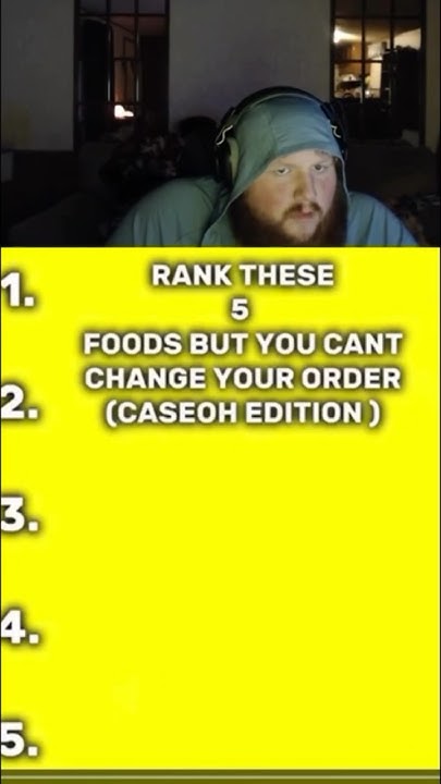 Rank these 5 foods (CaseOh Edition) #caseoh #caseohgames #viral #food ...