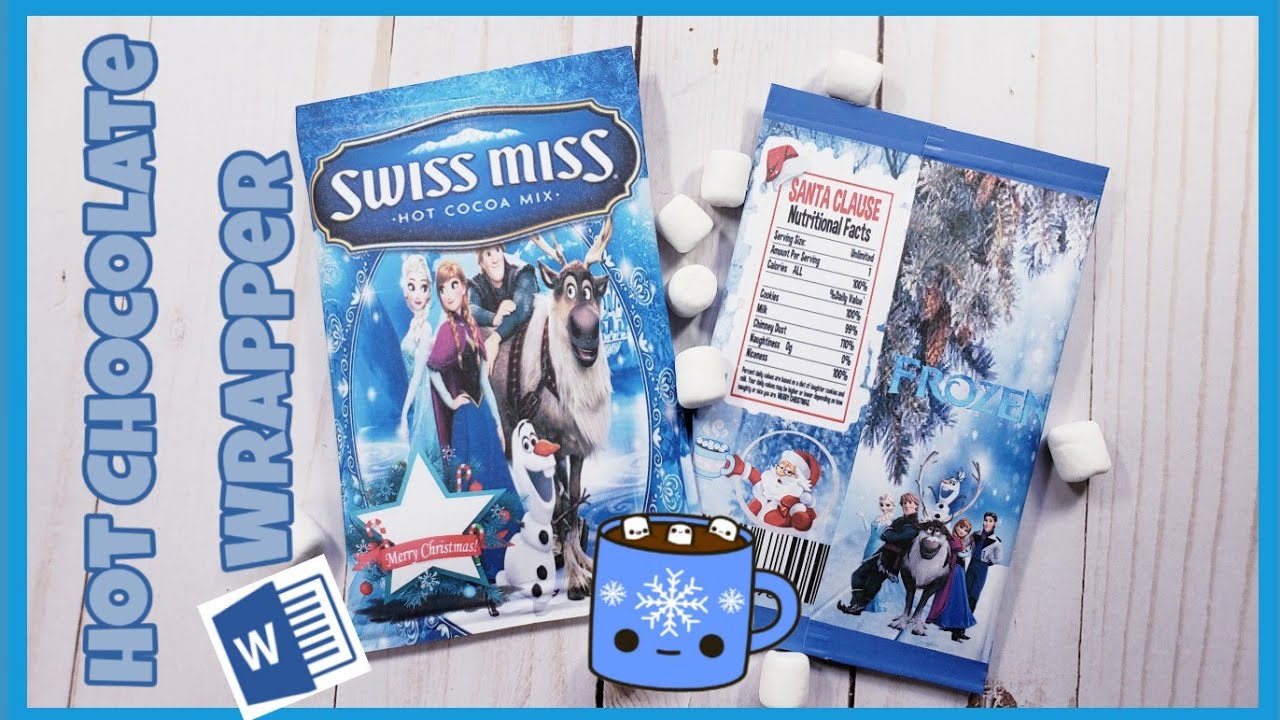 Hot Chocolate Wrapper Tutorial using Microsoft Word - YouTube