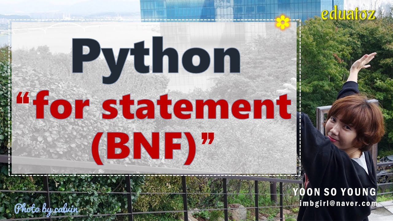 [PYTHON-058] BNF - for statement | BNF로 for statement 이해하기 - YouTube