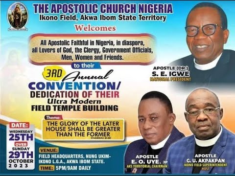 #Live Dedication of The Apostolic Church Field Temple, Ikono Local ...