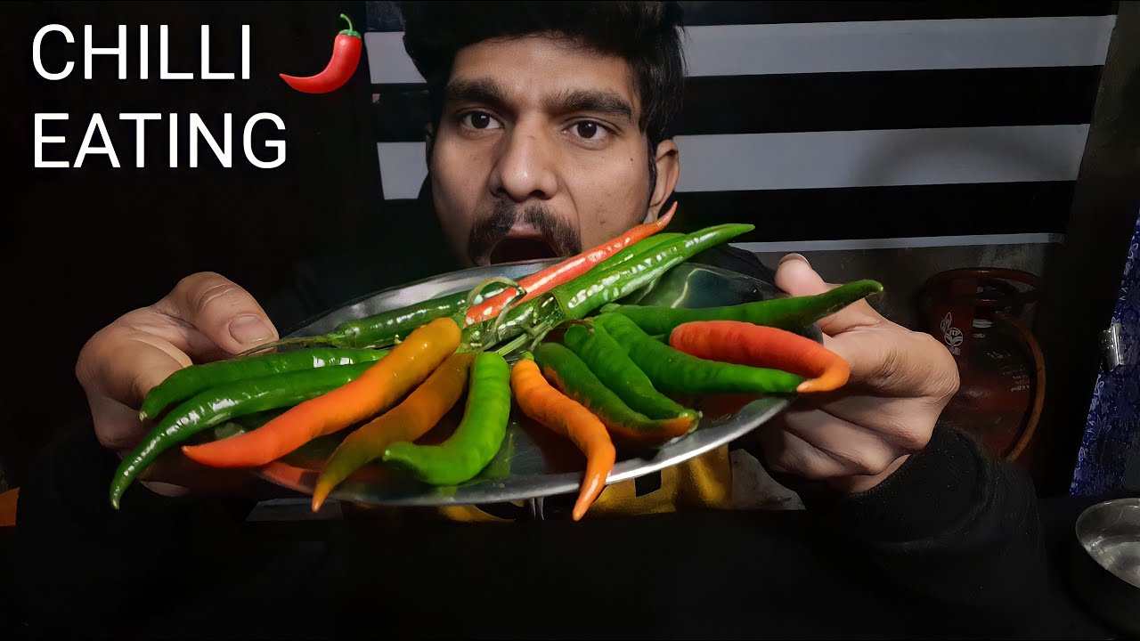 CHILLI 🌶EATING CHALLENGE |RED AND GREEN MIRCHI |HOTTEST CHILLIES - YouTube