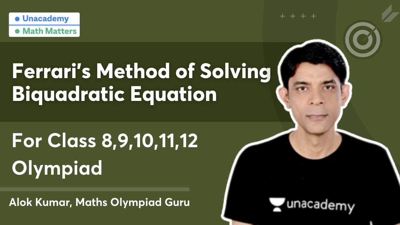 Ferrari's Method of Solving Biquadratic Equation | For Class 8,9,10,11 ...