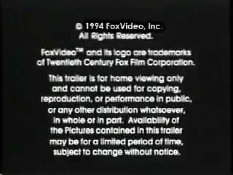 Fox Video (1994) - YouTube