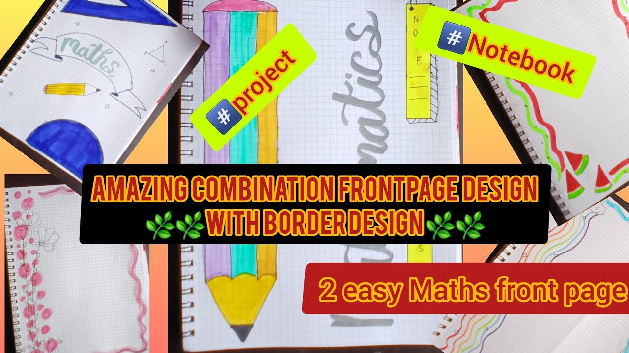 8 Amazing combination border design with frontpage|| portfolio ...