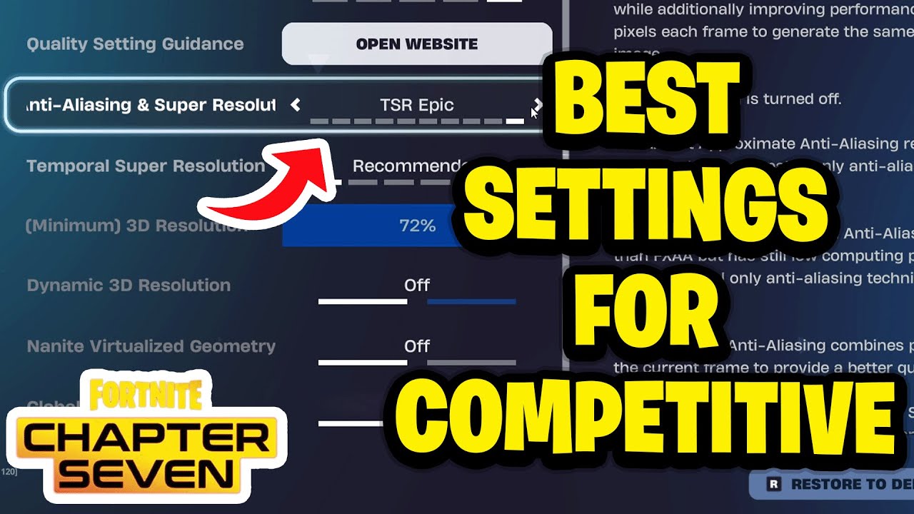 Best Fortnite Settings For Competitive (PC, Console) - Chapter 7 - YouTube