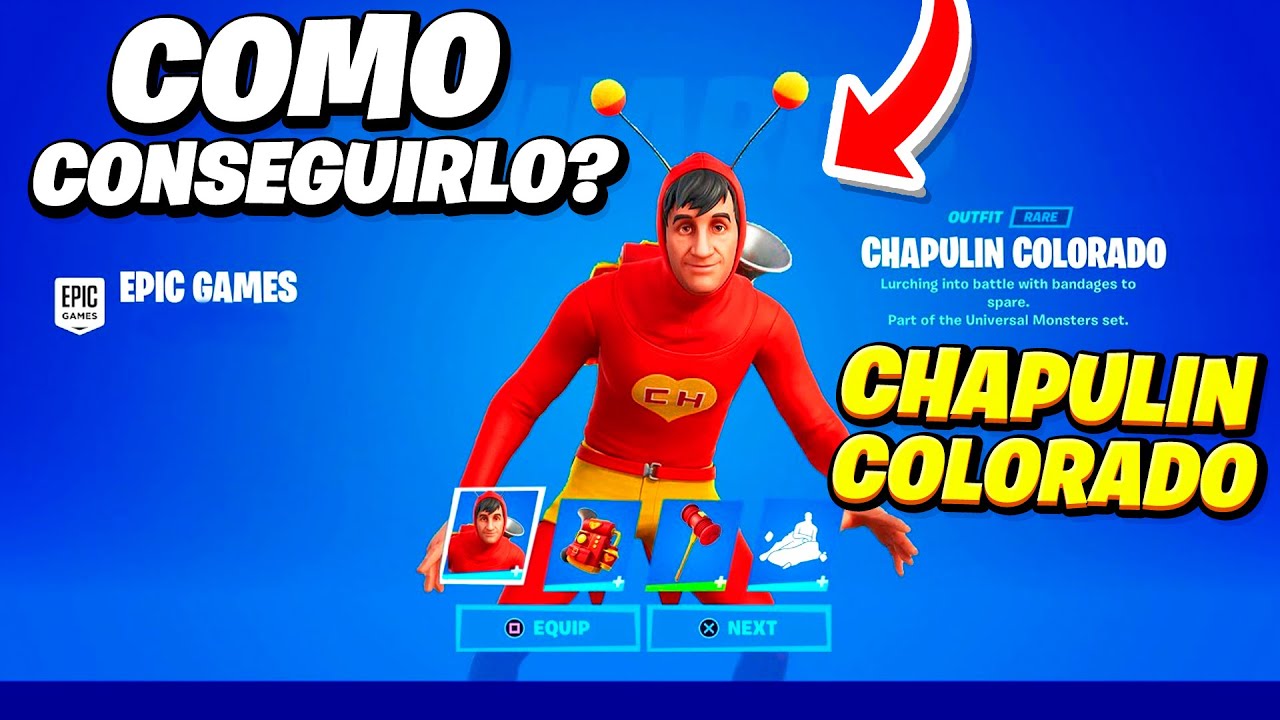 ¡OFICIAL! SKIN del CHAPULIN COLORADO *Como CONSEGUIRLA* en FORTNITE 😱🔥 ...