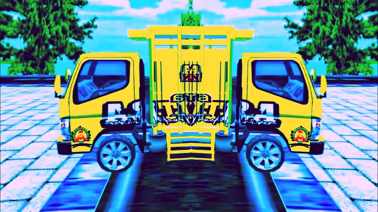 mobil truk oleng kuning sedang berjalan jalan - YouTube