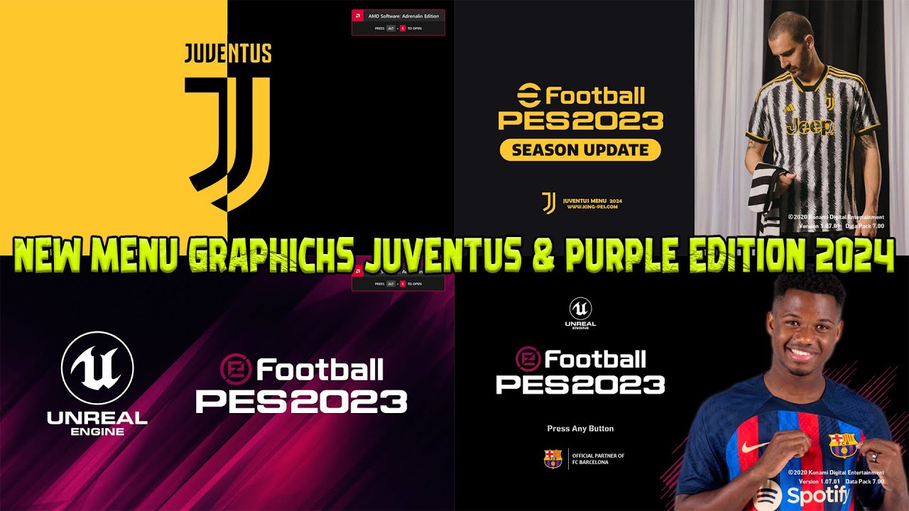 NEW MENU GRAPHICH JUVENTUS & PURPLE EDITION 2024 || ALL PATCH ...