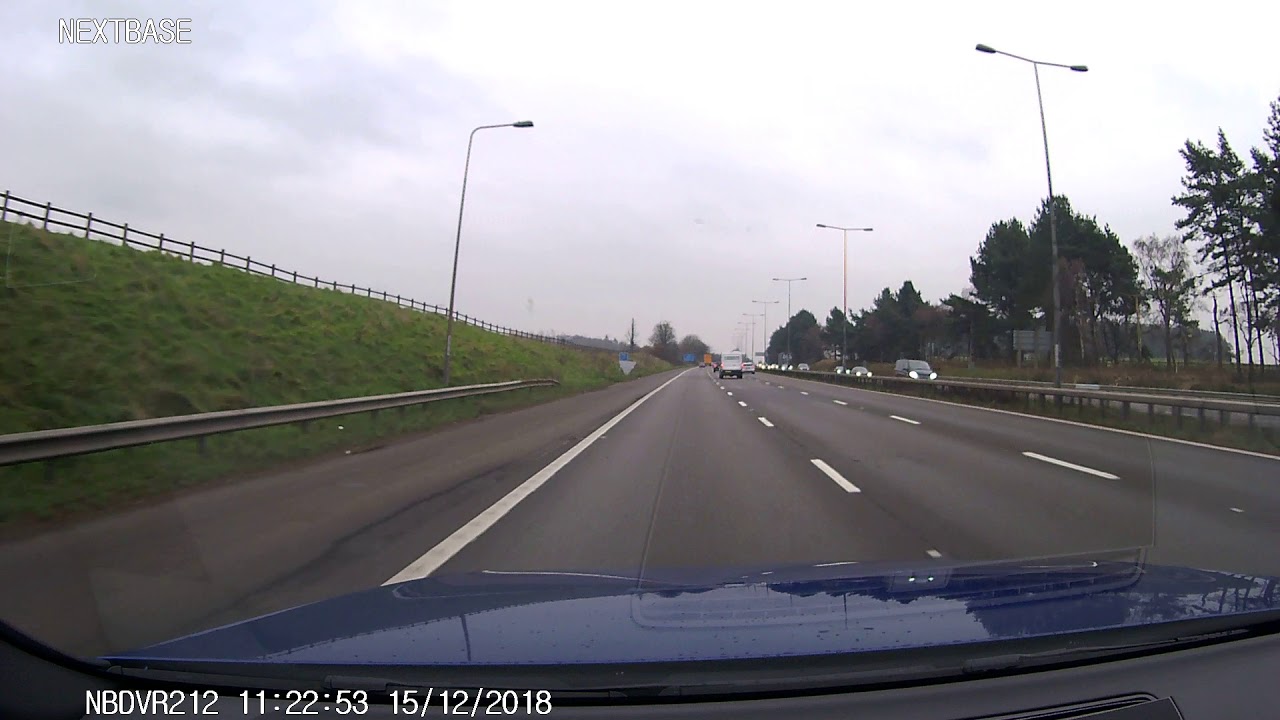 M6 southbound between junctions 16 & 15 (passing Keele Services). 15/12 ...