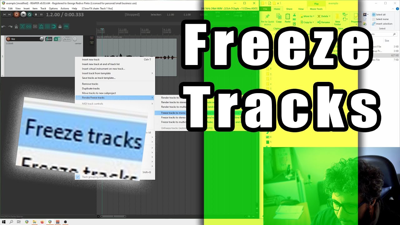 Plugins deixando seu Reaper lento? Resolva com FREEZE TRACKS - YouTube