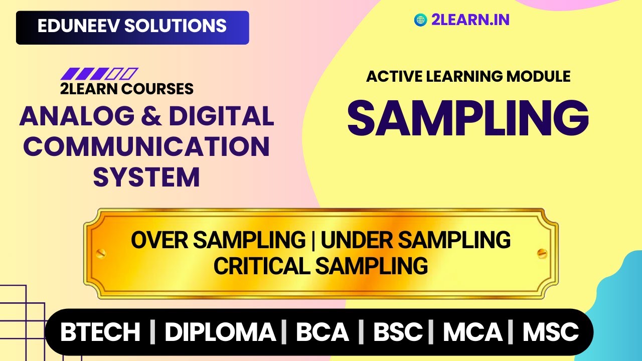 Sampling | Analysis of Over Sampling, Under Sampling, Critical Sampling ...