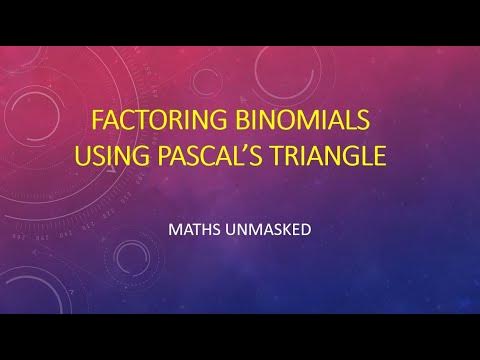 Factoring binomials using Pascal's triangle - YouTube
