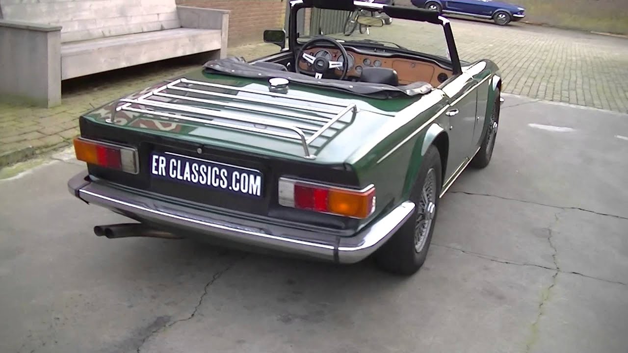 Triumph TR6 British Racing Green Wire wheels-VIDEO- www.ERclassics.com ...
