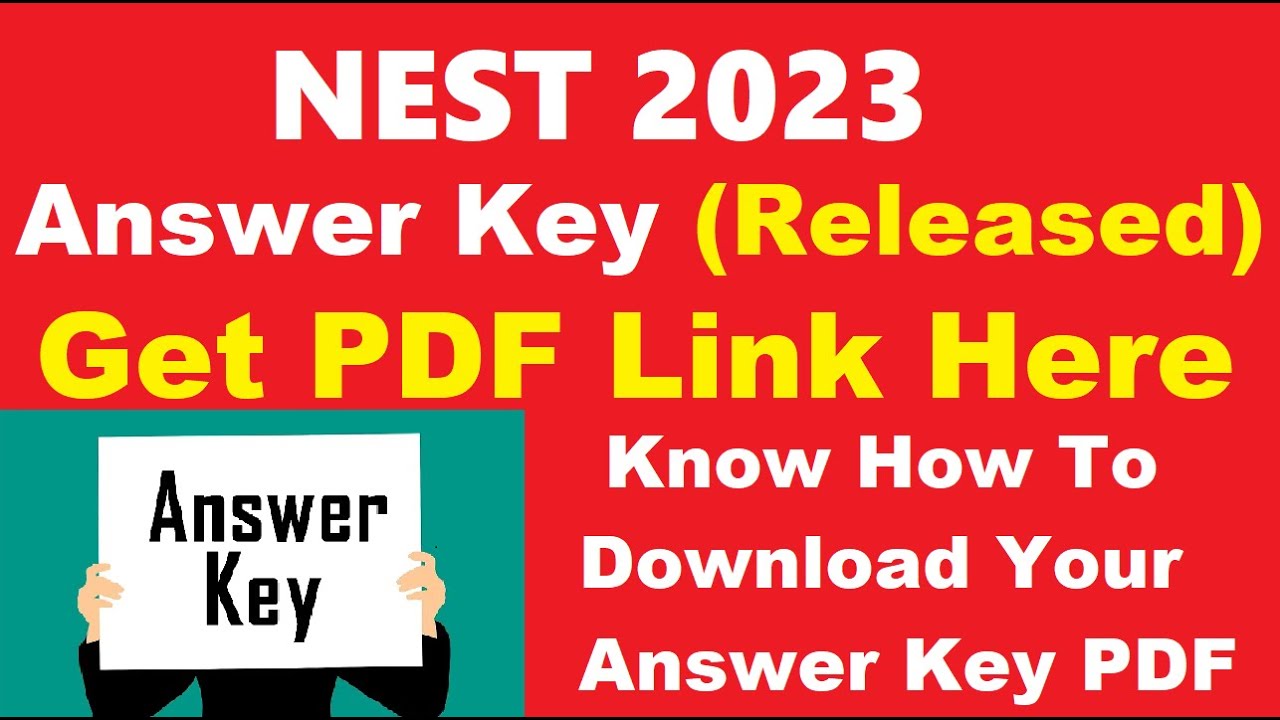 NEST 2023 Answer Key (Out) - Download NEST 2023 Answer Key PDF Here ...