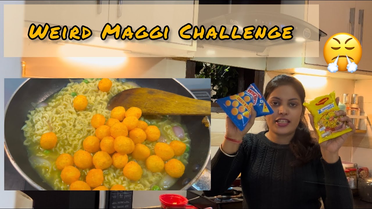 Weird Maggi Recipe Challenge Maggi +Cheese balls😱 🤮| Christmas tree ...