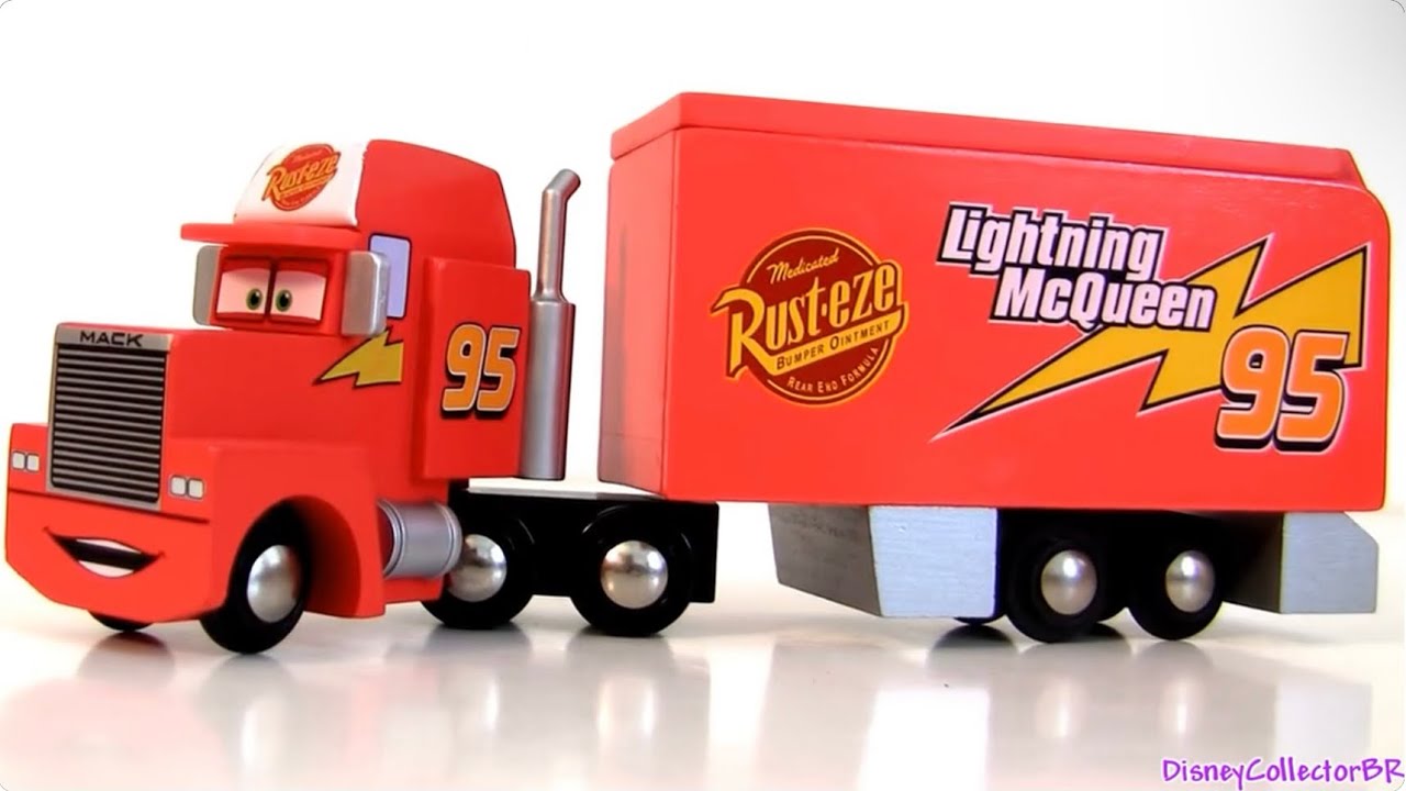 Disney Pixar Cars Wood Collection Mack Hauler - YouTube