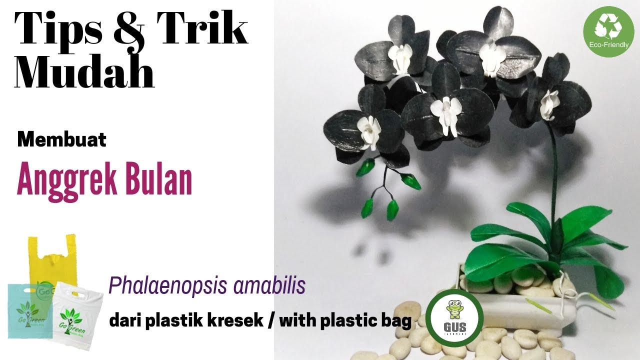 Bunga kresek Anggrek Bulan |DIY how to make Phalaenopsis Orchid from ...