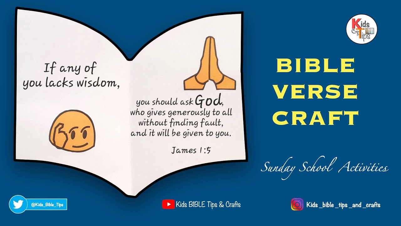 James 1:5 | Bible craft | Sunday school activities | யாக்கோபு 1:5 | 🤔 💭 ...