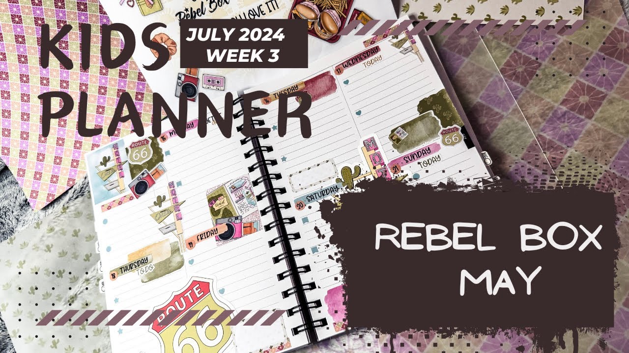 | KIDS PLANNER | JULY WEEK 3 | REBEL BOX | CLOTH & PAPER | A5 SPIRAL ...