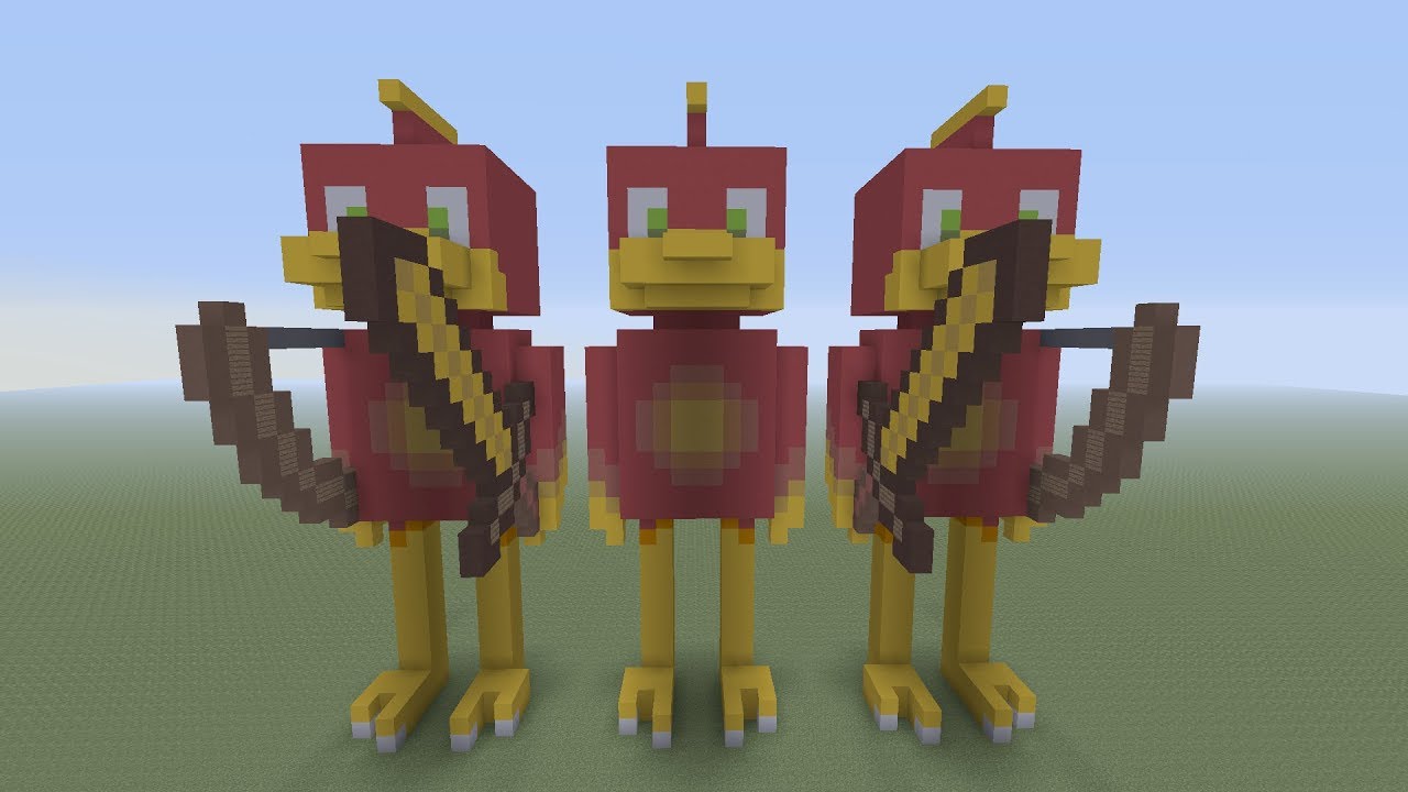 Minecraft : Tutorial Skin Banjo Kazooie - YouTube