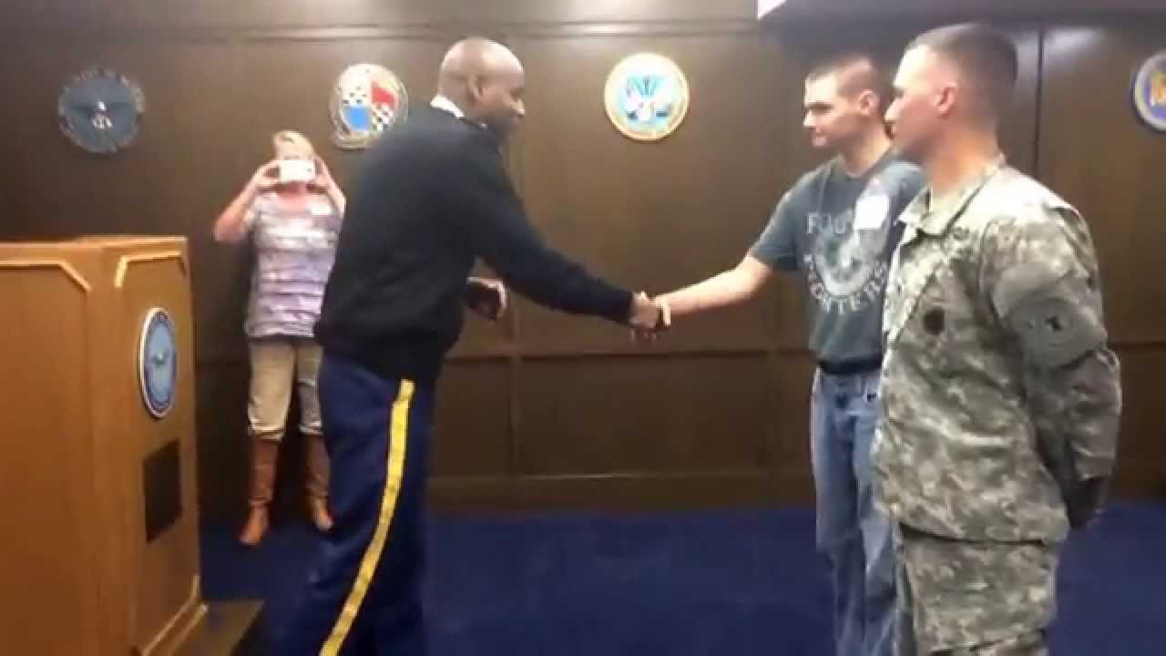 Army Swear In At Denver MEPS with my Brother - YouTube