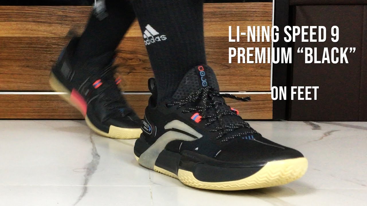 Li-Ning Speed 9 Premium Black Colorway: On Feet - YouTube