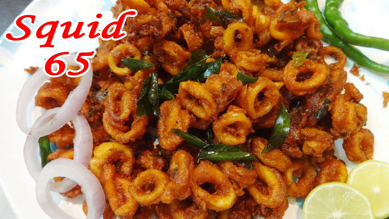 Squid 65 |Squid 65 recipe in Tamil|Kanava 65 in Tamil|கணவாய் மீன் 65 ...