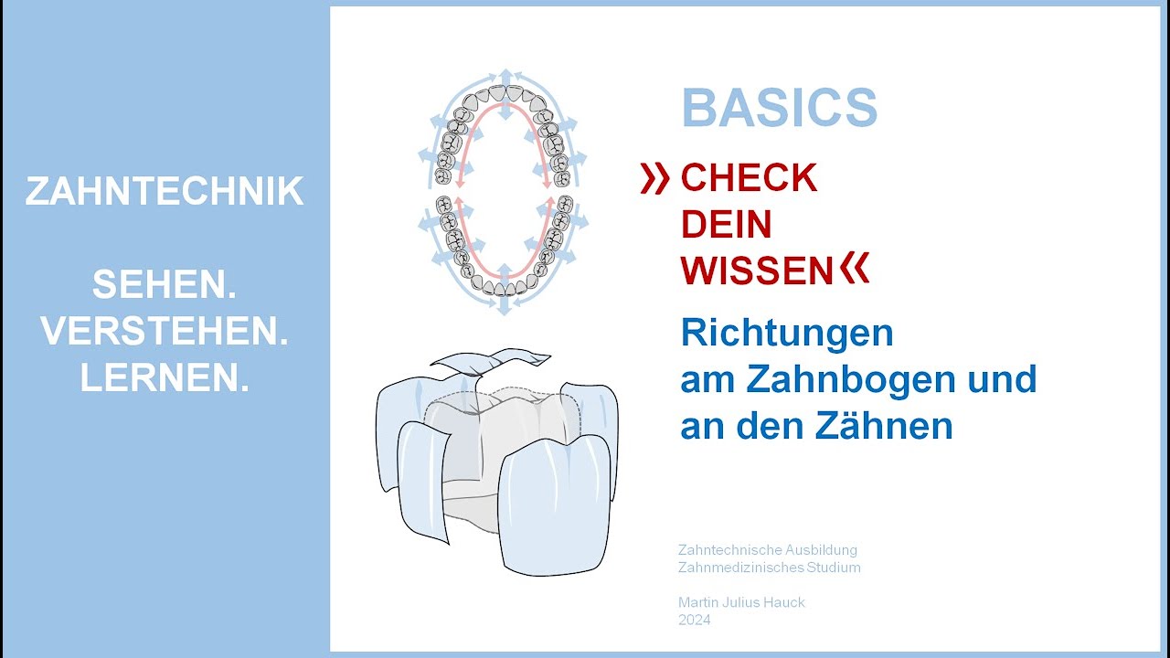 Check Dein Wissen Richtungen am Zahnbogen und Zahn - YouTube