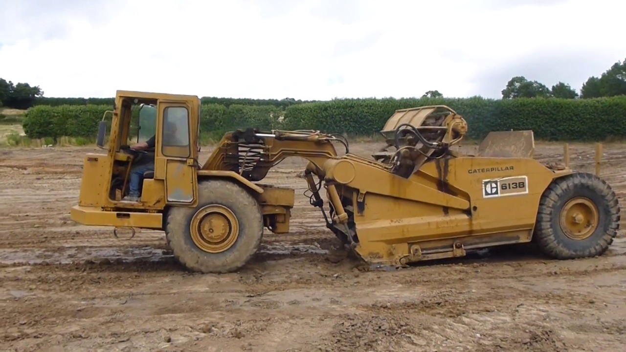 caterpillar 613B scraper -Pilcher - YouTube