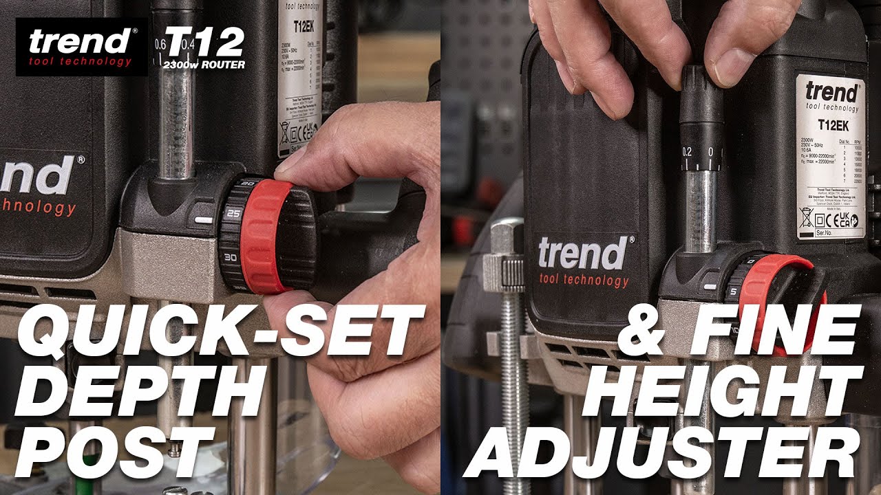 Quick-Set Depth Post Micrometer Fine Height Adjust | Trend T12 2300W ...