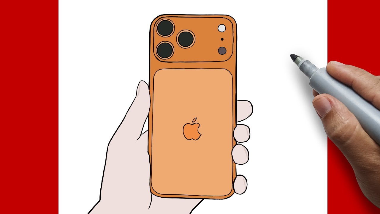 How To Draw An iPhone 17 Pro Easy - YouTube