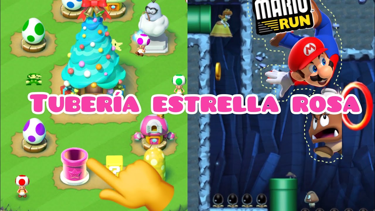 Tubería estrella rosa, Super Mario Run @curiositos - YouTube