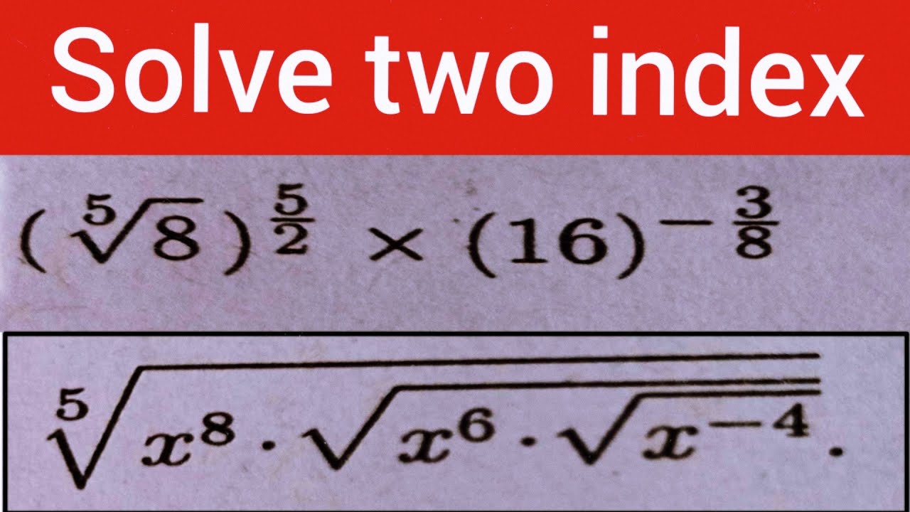 Index problem easy solved - YouTube
